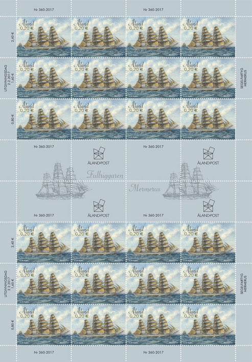 Sailing ship Mermerus -mint – Åland Stamps