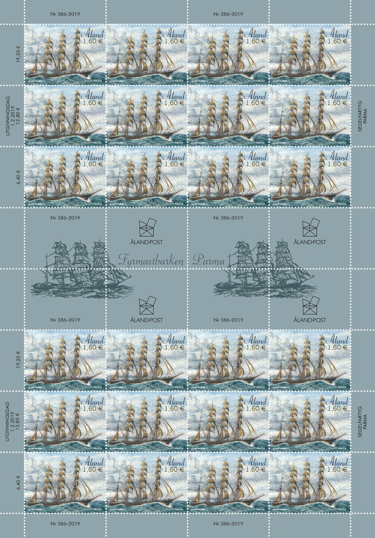 Sailing ship Parma -mint – Åland Stamps
